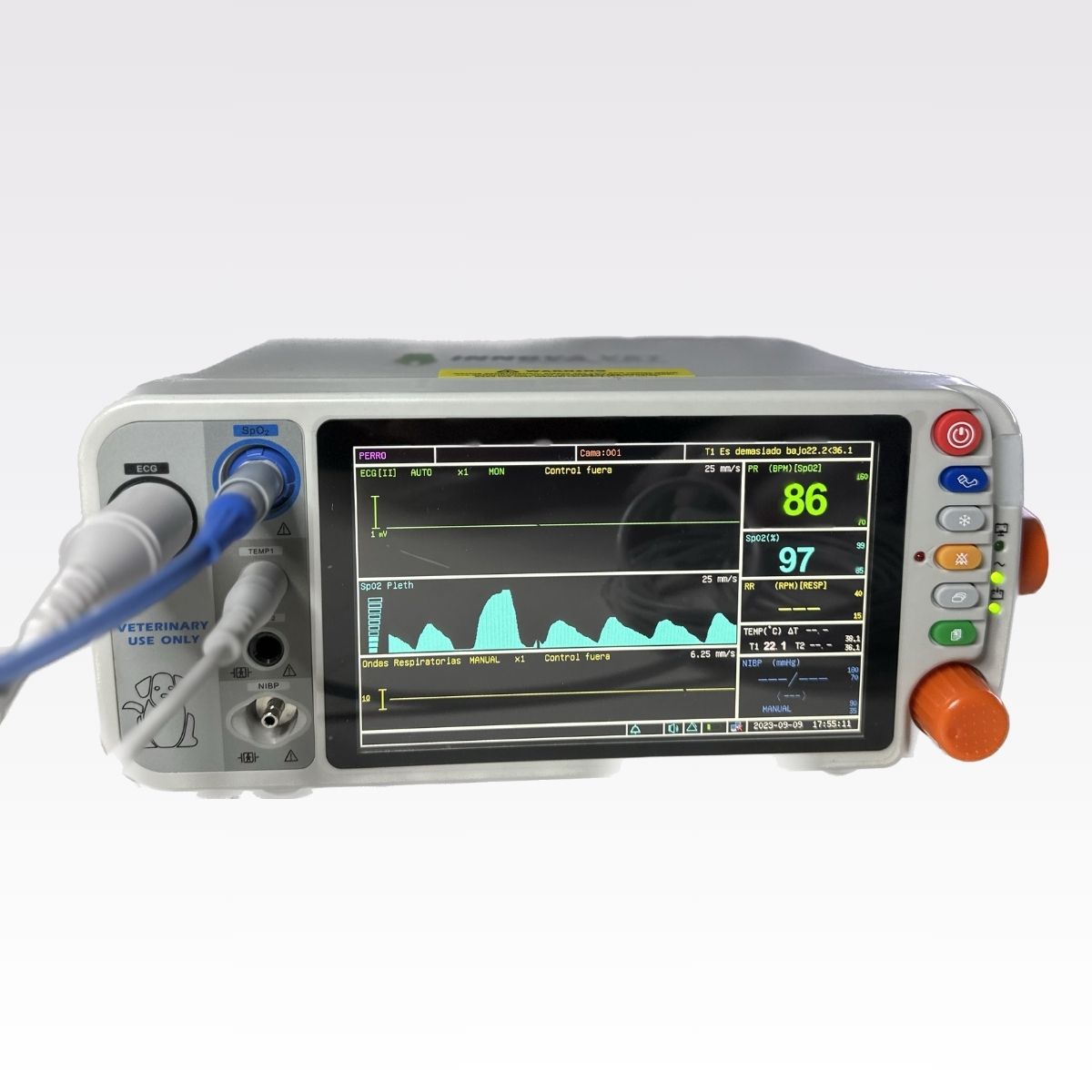 MONITOR MULTIPARAMETRO EV-2000 CON CAPNOGRAFO – Innovavet Chile